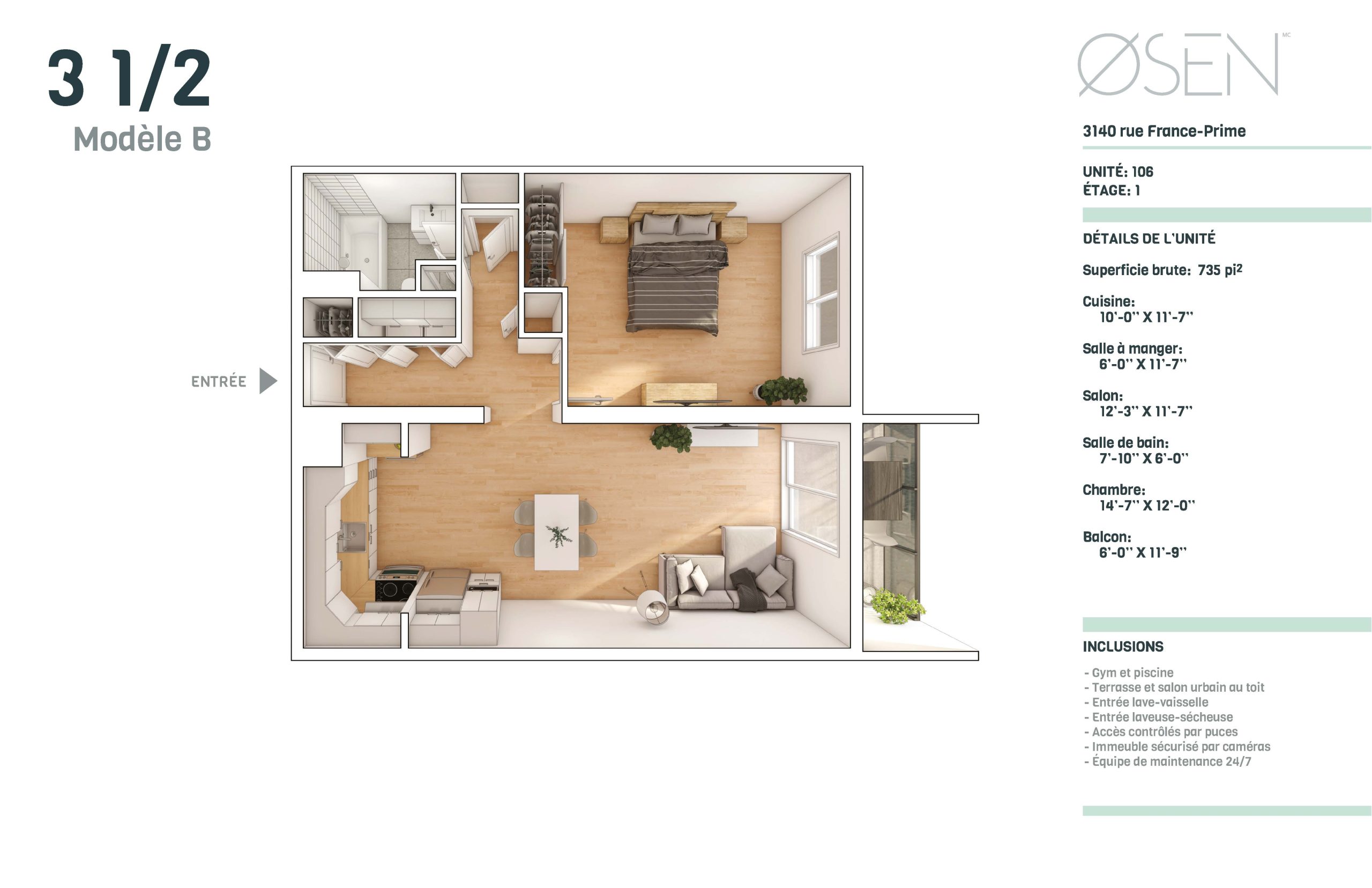 OSEN - Unité 405 - Société immobilière Bélanger